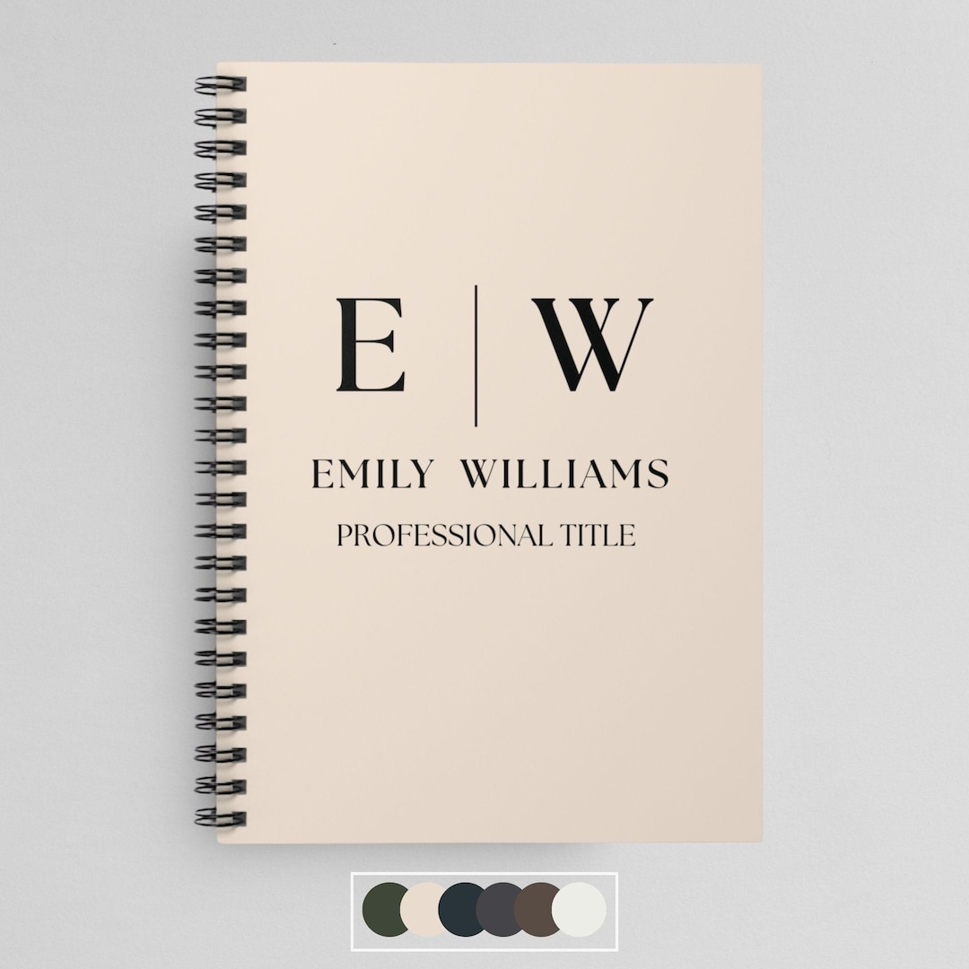 Personalized A5 Spiral Notebook, Custom Logo Business Journal ...