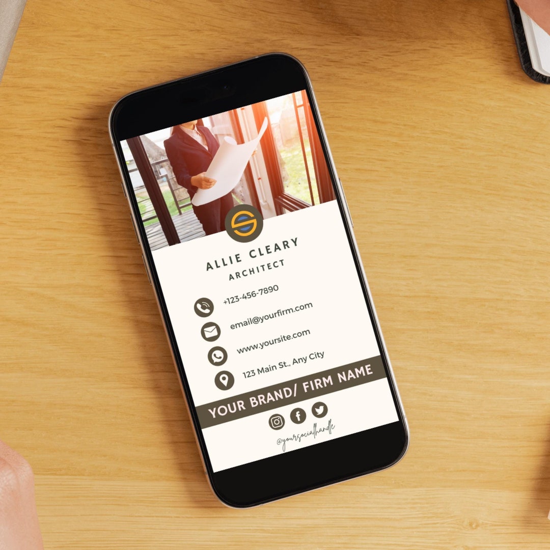 Digital Business Card, Canva Template, Small Business Visiting Card ...