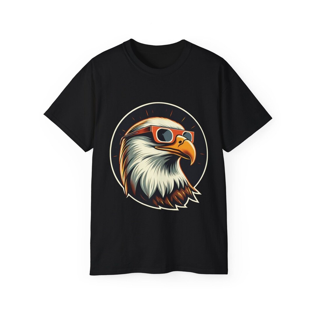 2024 Solar Eclipse Shirt Eagle Eclipse Tshirt Commemorative Total Solar ...