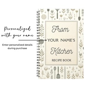 Personalized Recipe Book: Custom Hardcover Spiral Cookbook - Etsy