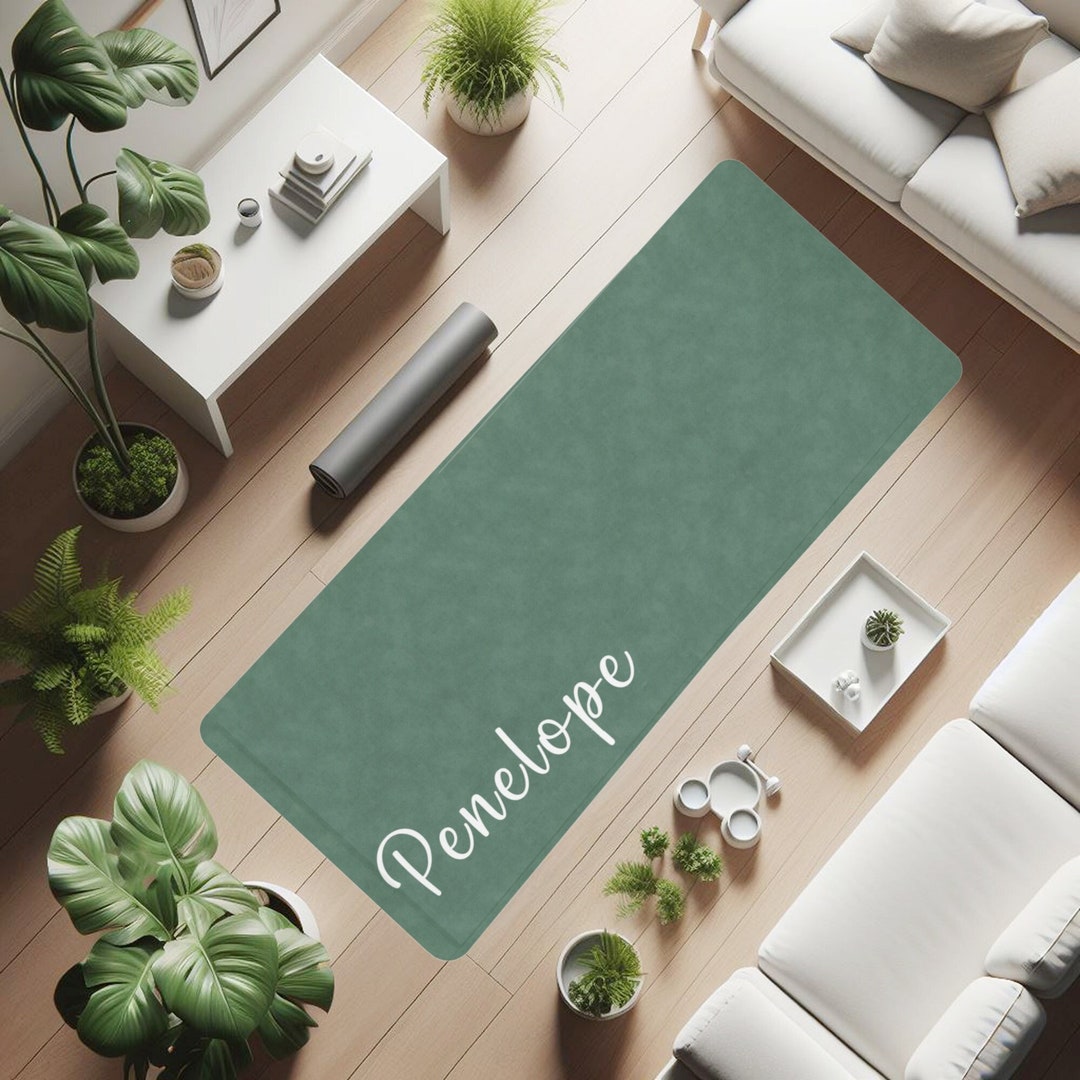 Personalized Yoga Mats Custom Name Exercise Mat Suede Yoga Rubber Mat ...