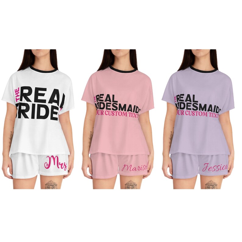 Custom Bridesmaid Pajamas Set Bachelorette Pjs Bridesmaid T Idea