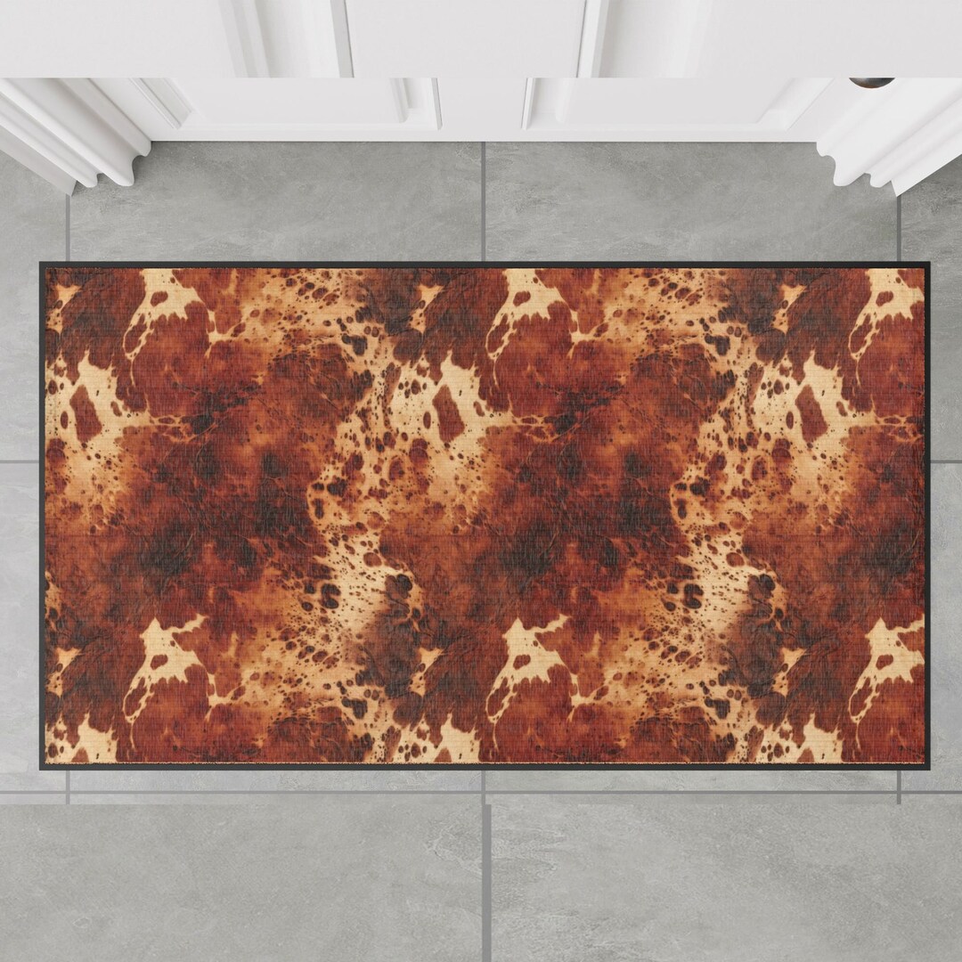Cowhide Rug Highland Cow Print Area Rug Faux Cow Hide Rug Cowboy ...