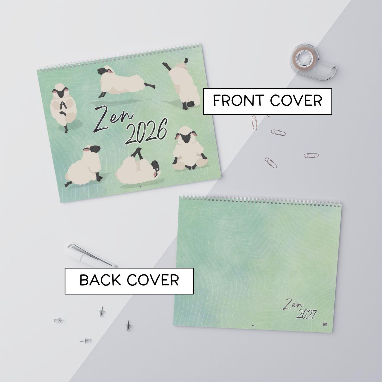 2026 Sheep Yoga Wall Calendar, Zen Self-care Planner - Etsy