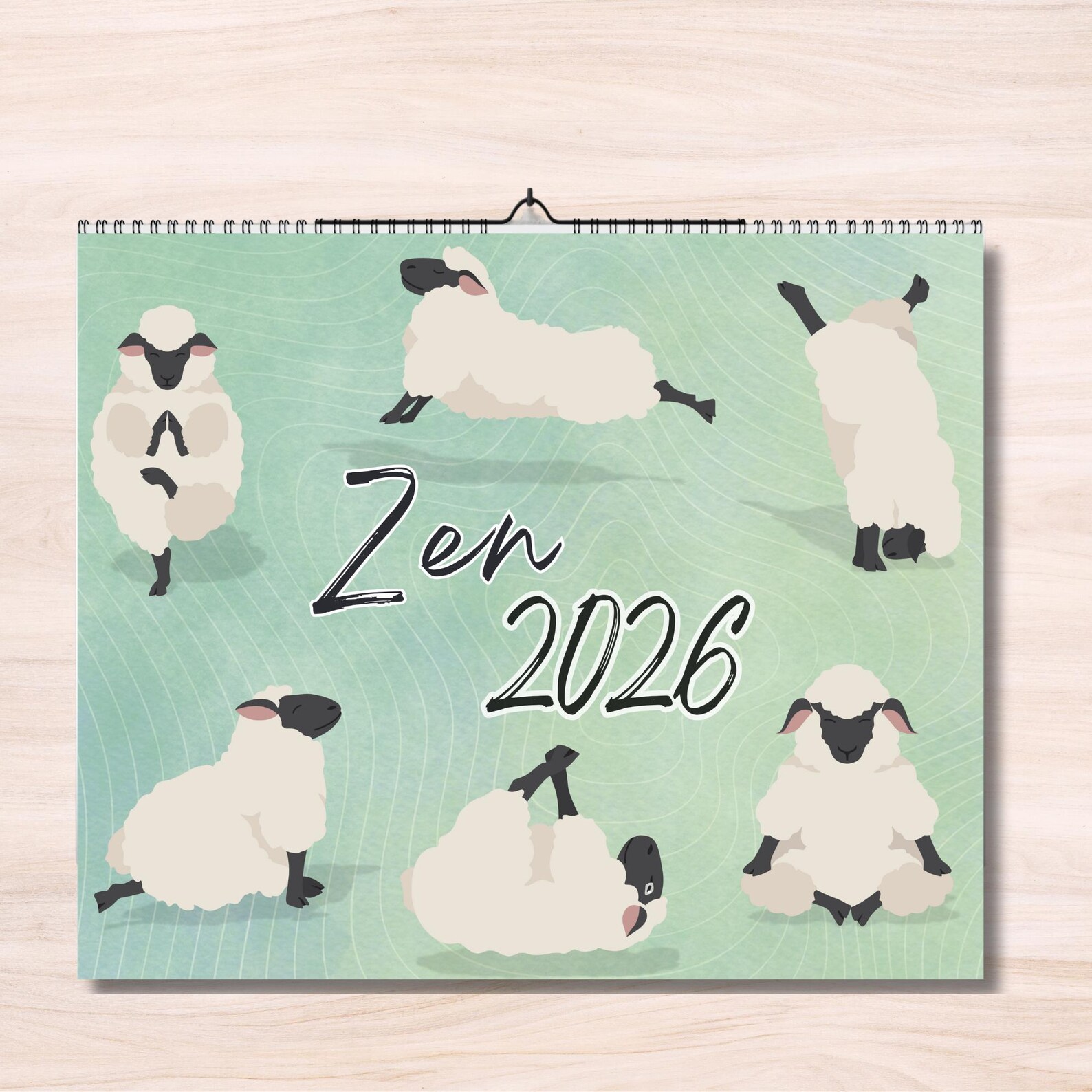 2026 Sheep Yoga Wall Calendar, Zen Self-care Planner - Etsy