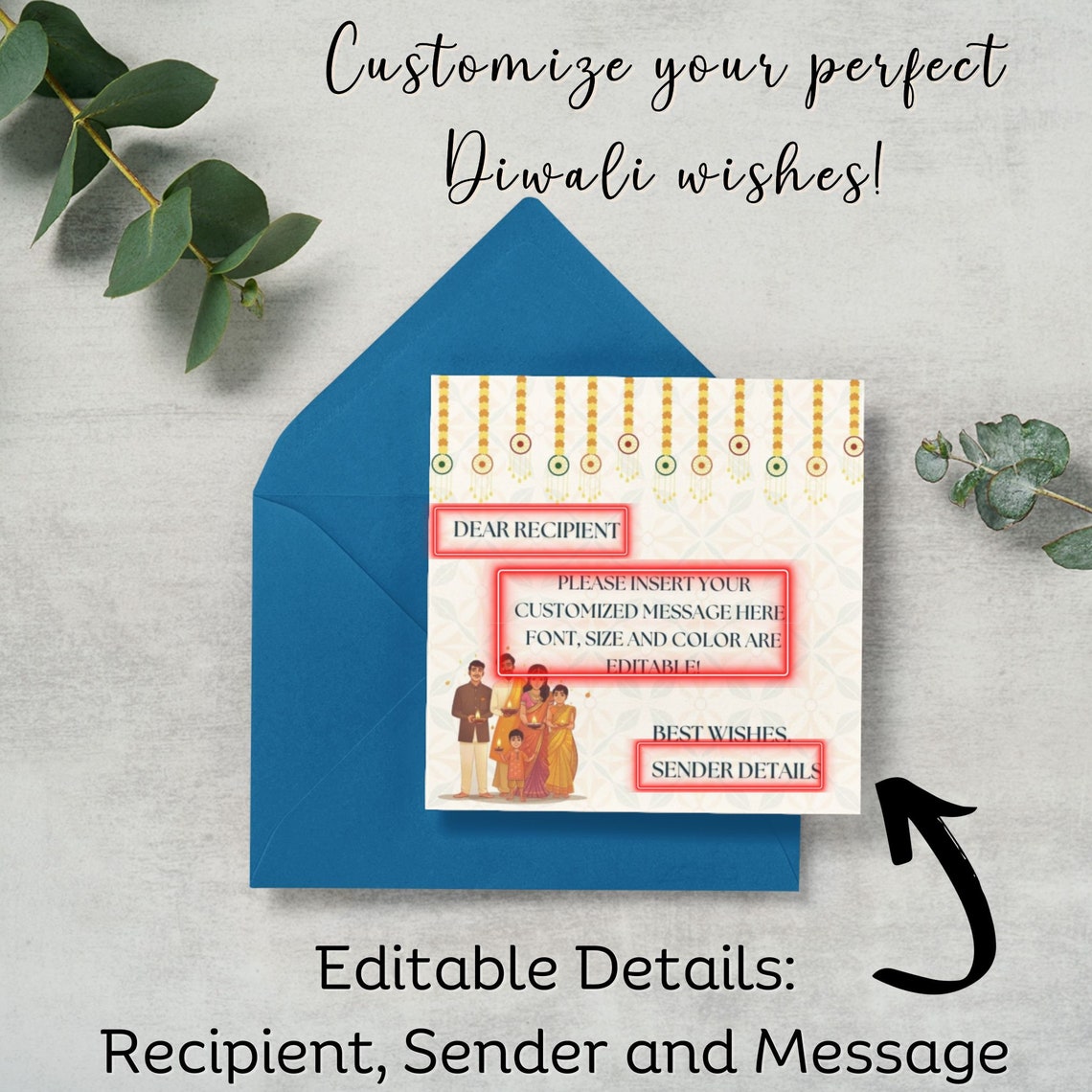 Customizable Diwali Greeting Cards, Digital Diwali Invites, Diwali ...