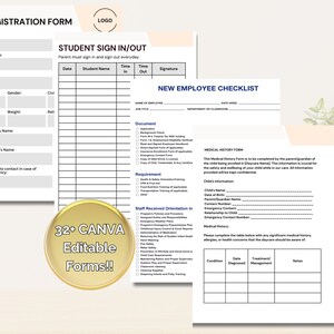 Daycare Forms Starter Kit: Editable Childcare Templates (digital ...
