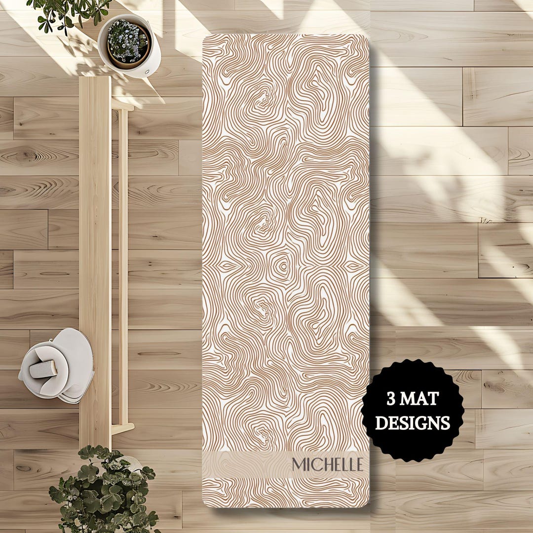 Personalized Yoga Mat, Japanese Zen Meditation Mat, Custom Name ...