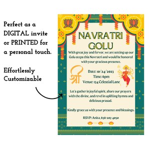 Customizable Navratri Golu Invitation - Digital Navratri Invite, Unique ...