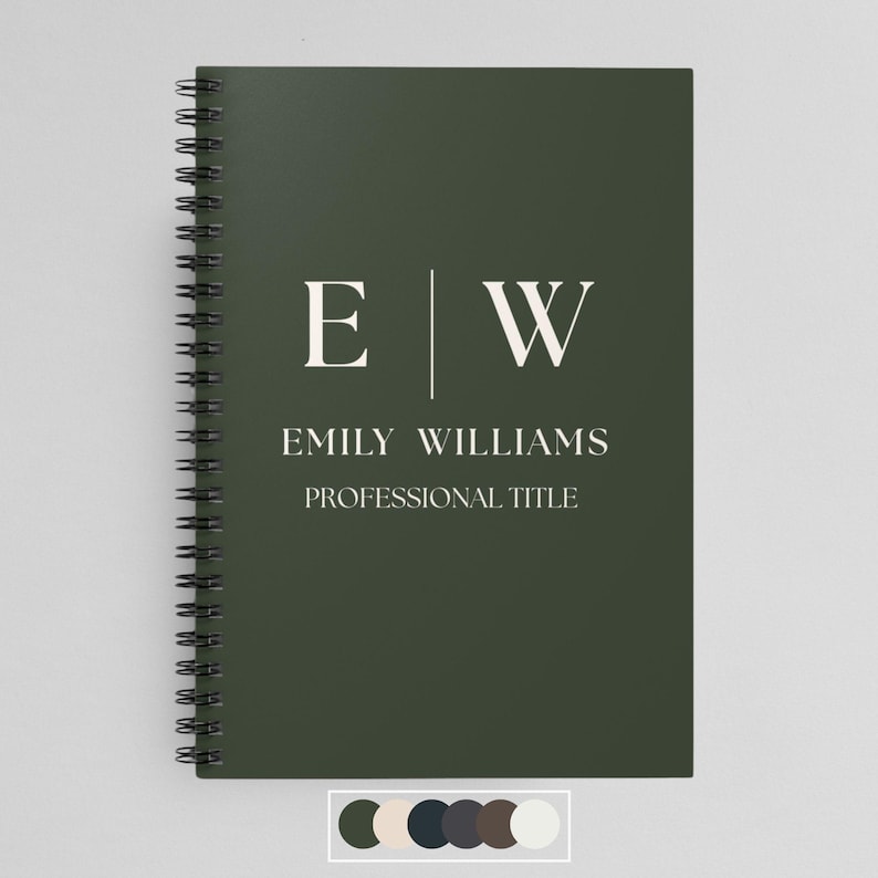 Personalized A5 Spiral Notebook, Custom Logo Business Journal ...