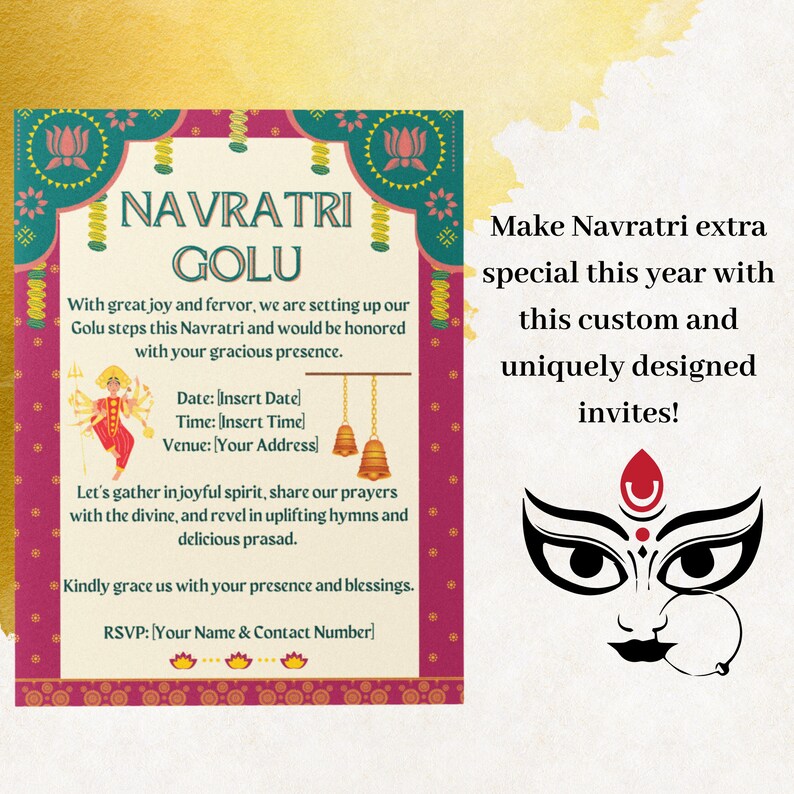 Customizable Navratri Golu Invitation Digital Navratri Invite, Unique ...
