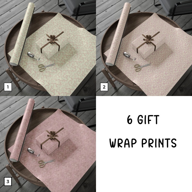 Floral Gift Wrapping Paper Elegant Gift Wrap Birthday Christmas ...