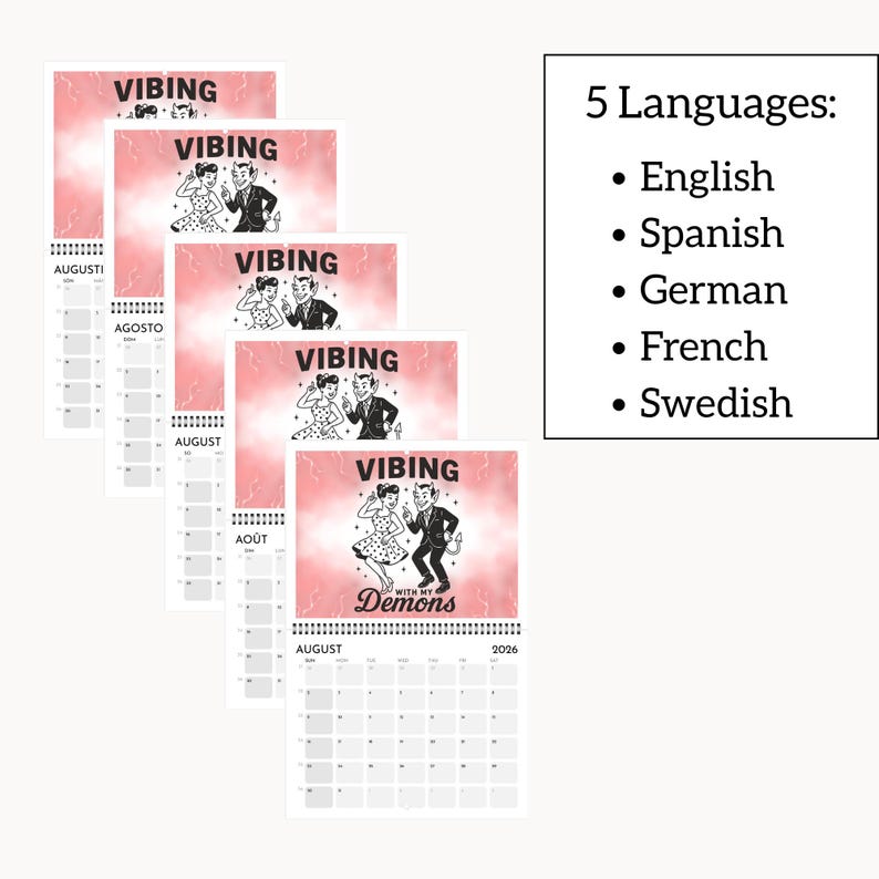 IDGAF 2026 Wall Calendar Funny Sarcastic Dark Humor Snarky Quotes ...