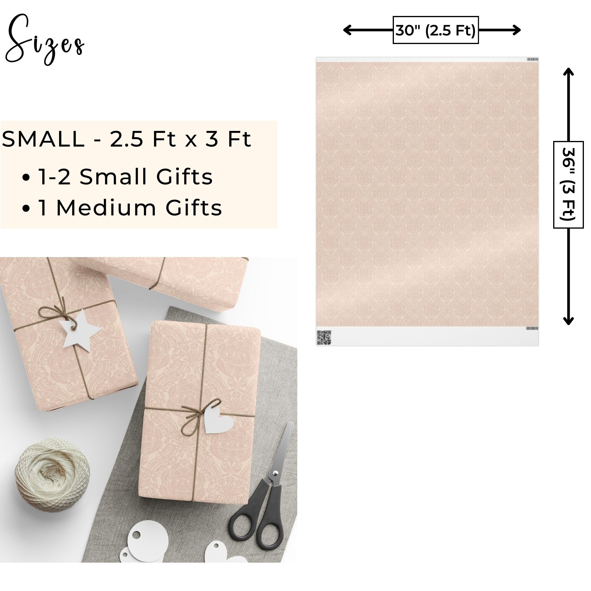 Floral Gift Wrapping Paper Elegant Gift Wrap Birthday Christmas ...