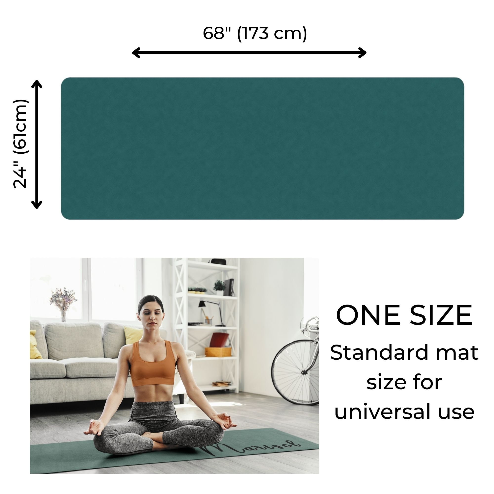 Personalized Yoga Mats Custom Name Exercise Mat Suede Yoga Rubber Mat ...