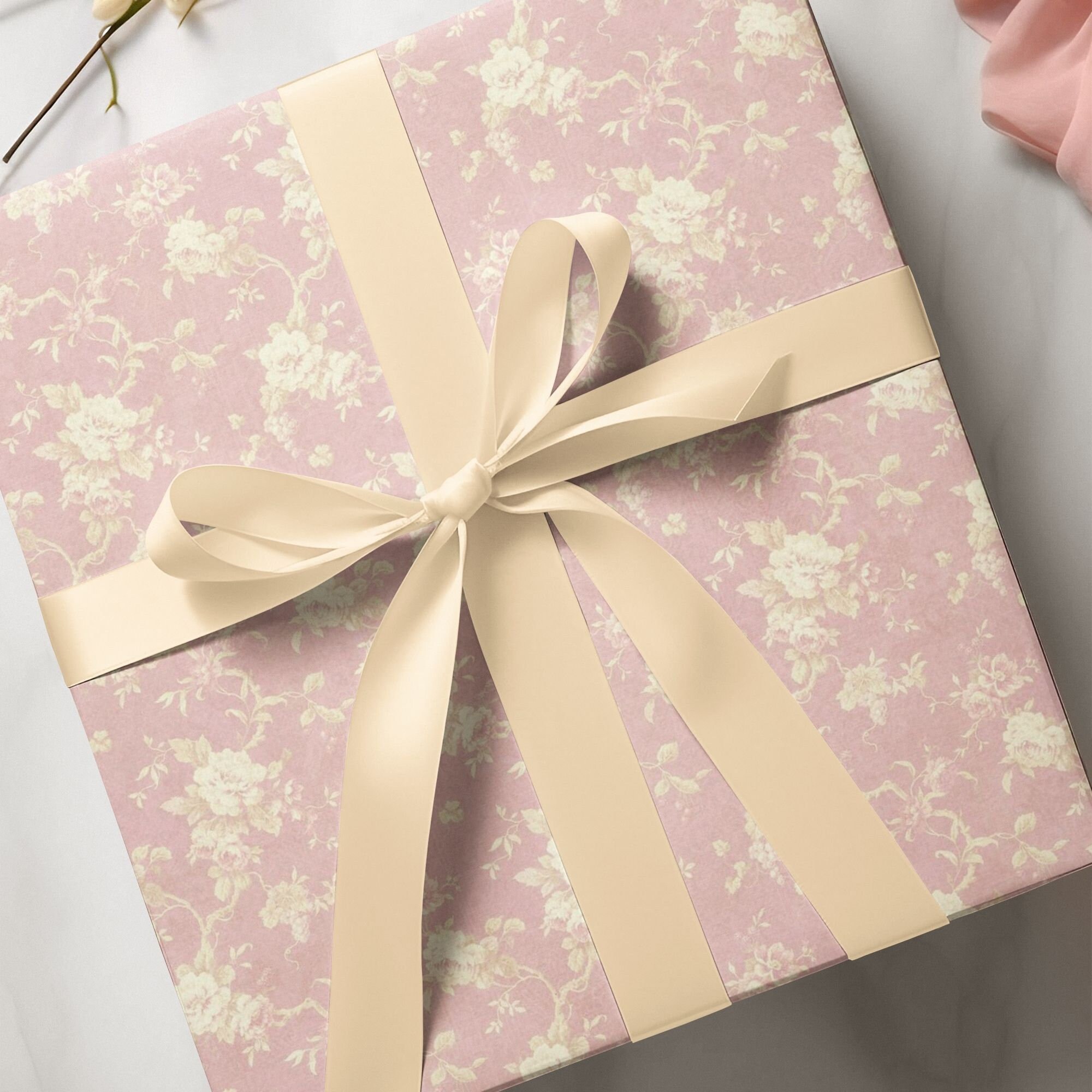 Floral Gift Wrapping Paper Elegant Gift Wrap Birthday Christmas ...