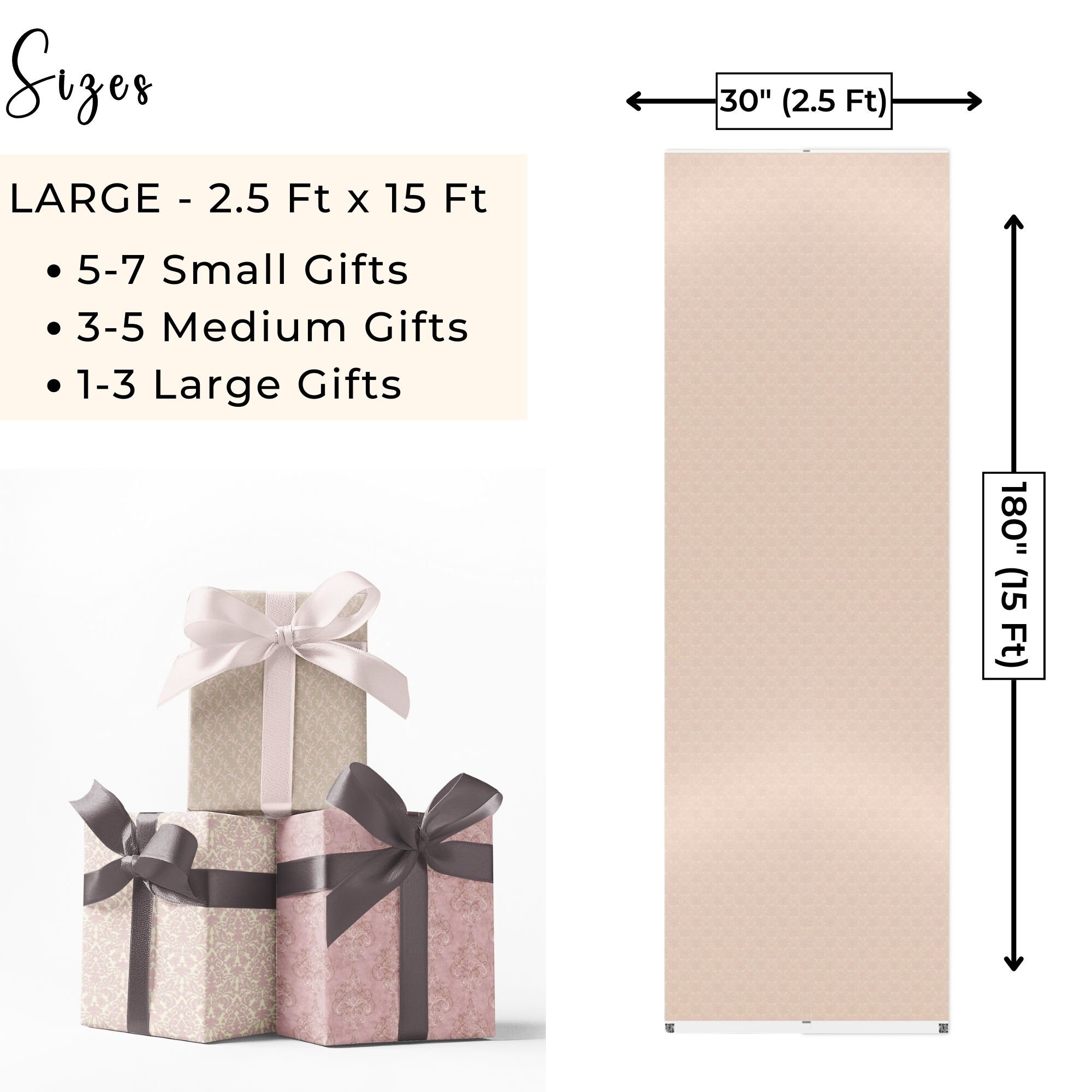 Floral Gift Wrapping Paper Elegant Gift Wrap Birthday Christmas ...