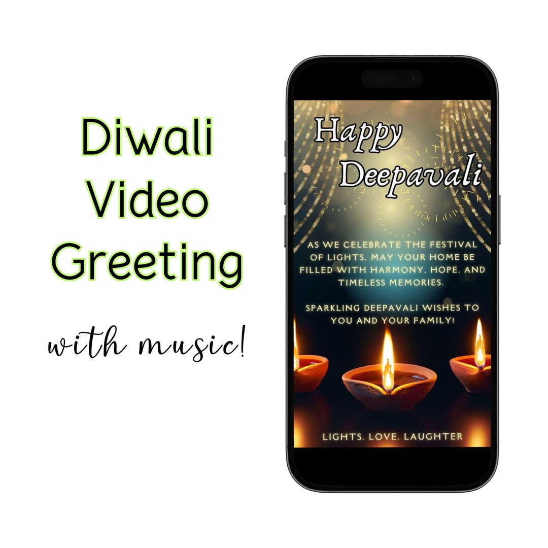 Custom Deepavali Animation, Diwali Wishes Greeting Card, Editable Canva ...