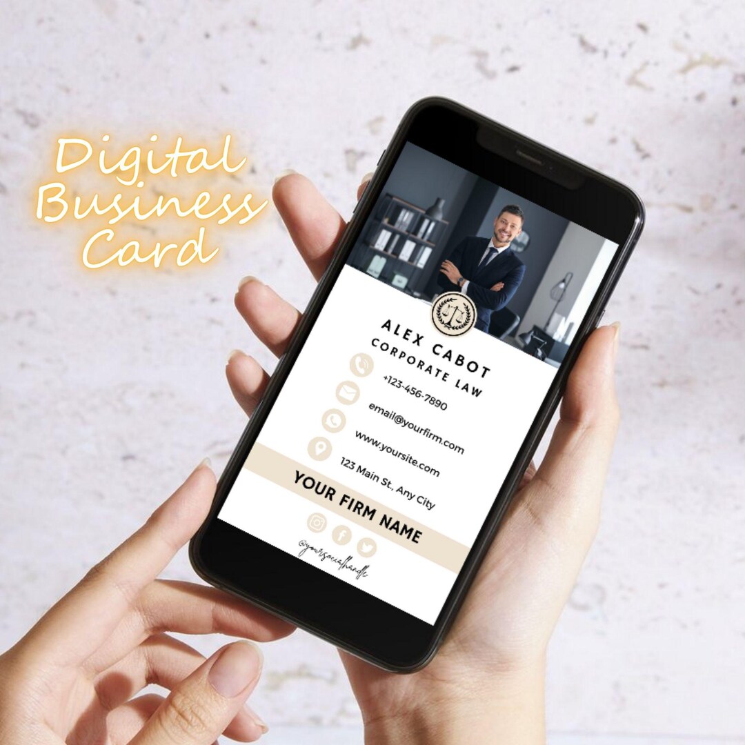 Digital Business Card, Canva Template, Small Business Visiting Card ...