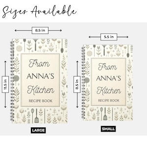 Personalized Recipe Book Custom Hardcover Recipe Binder Spiral Blank ...