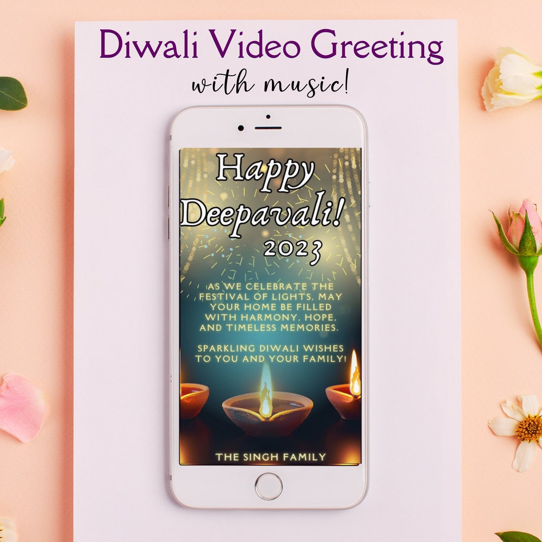 Custom Deepavali Video Greeting Card Editable Canva Template 10-second ...