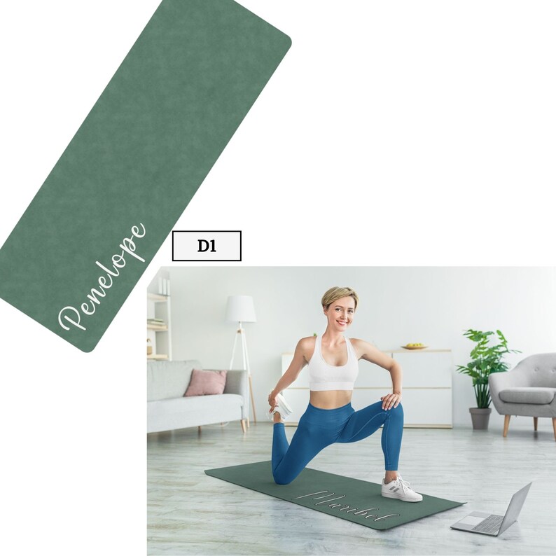 Personalized Yoga Mats Custom Name Exercise Mat Suede Yoga Rubber Mat ...
