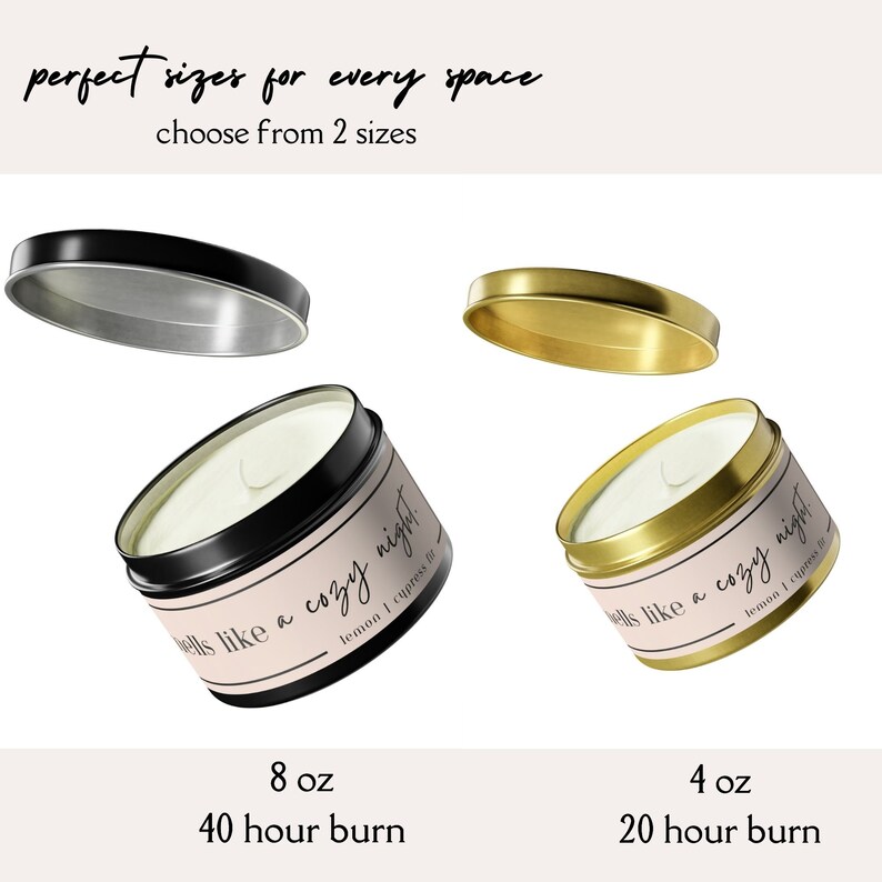 Tin Candle Gift Set Decorative Candle Small Scented Candle Favor Modern ...