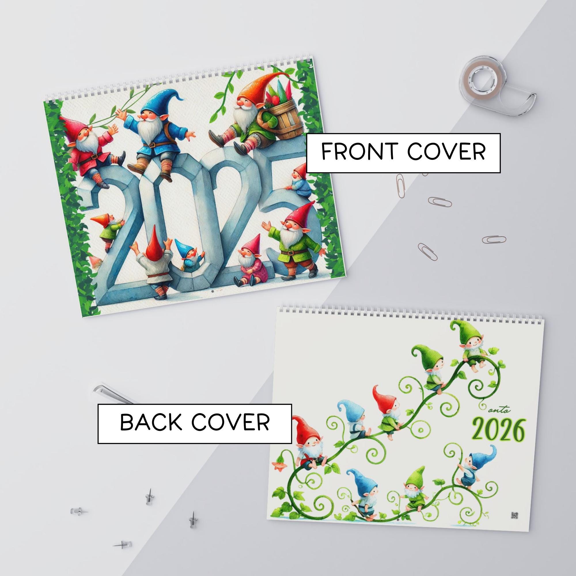 Gnome 2025 Calendar, Cute Cottagecore Wall Calendar 2025, Student ...