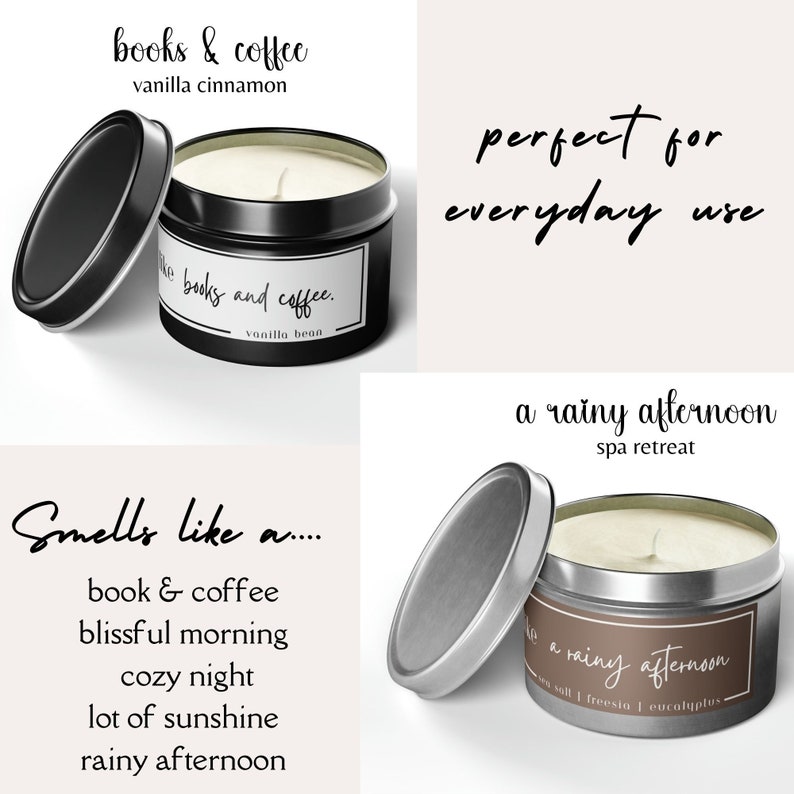 Tin Candle Gift Set Decorative Candle Small Scented Candle Favor Modern ...