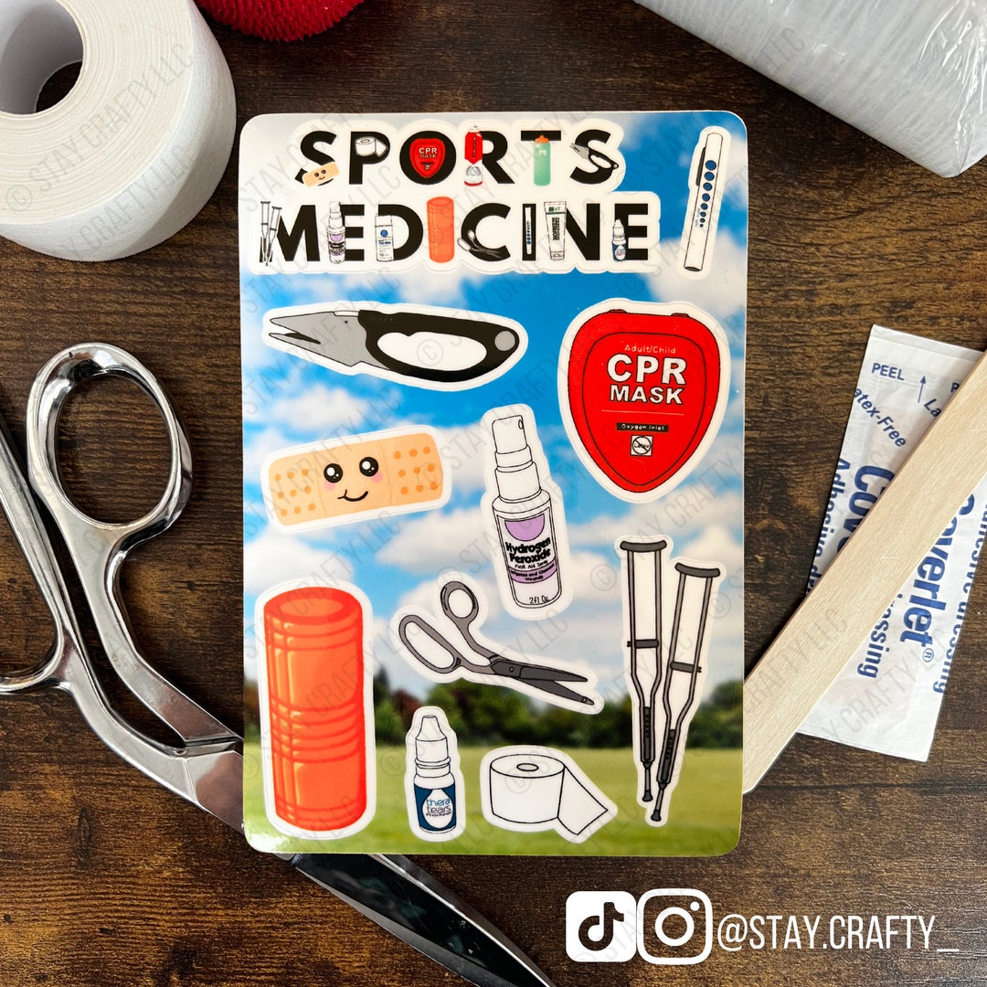 Sports Medicine Sticker Sheet - Etsy