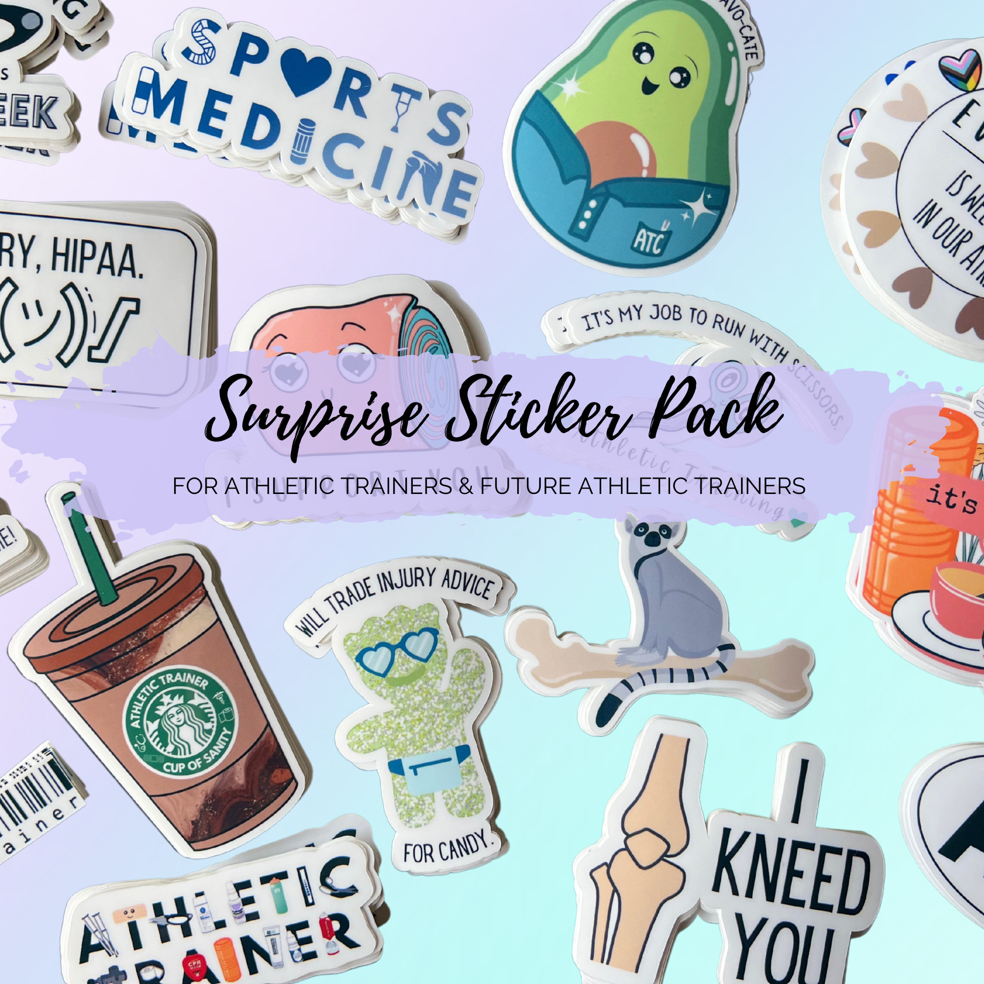 Athletic Trainer Surprise Sticker Pack for Athletic Trainers and Future ...