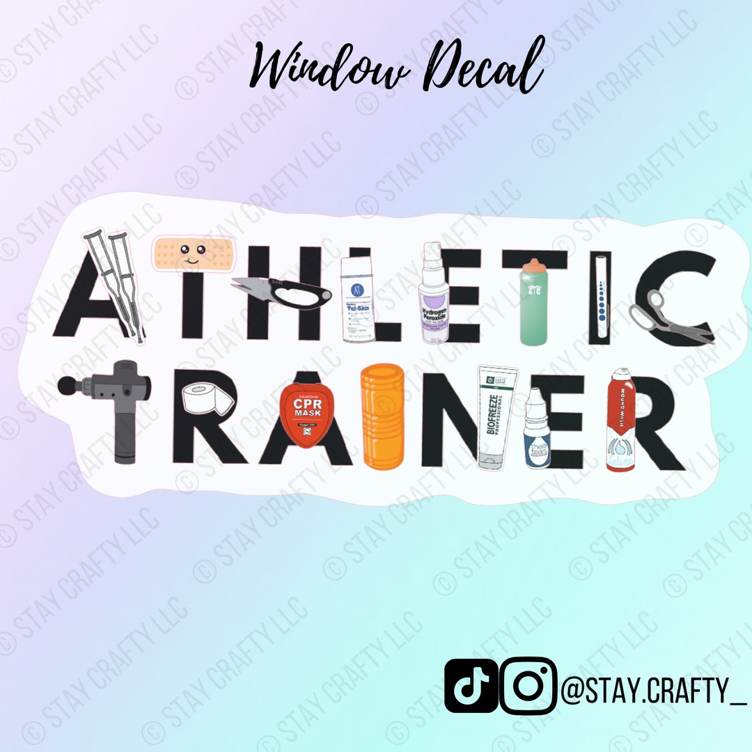 Athletic Trainer Window Decal for Car, Golf Cart, Gator And/or Office ...