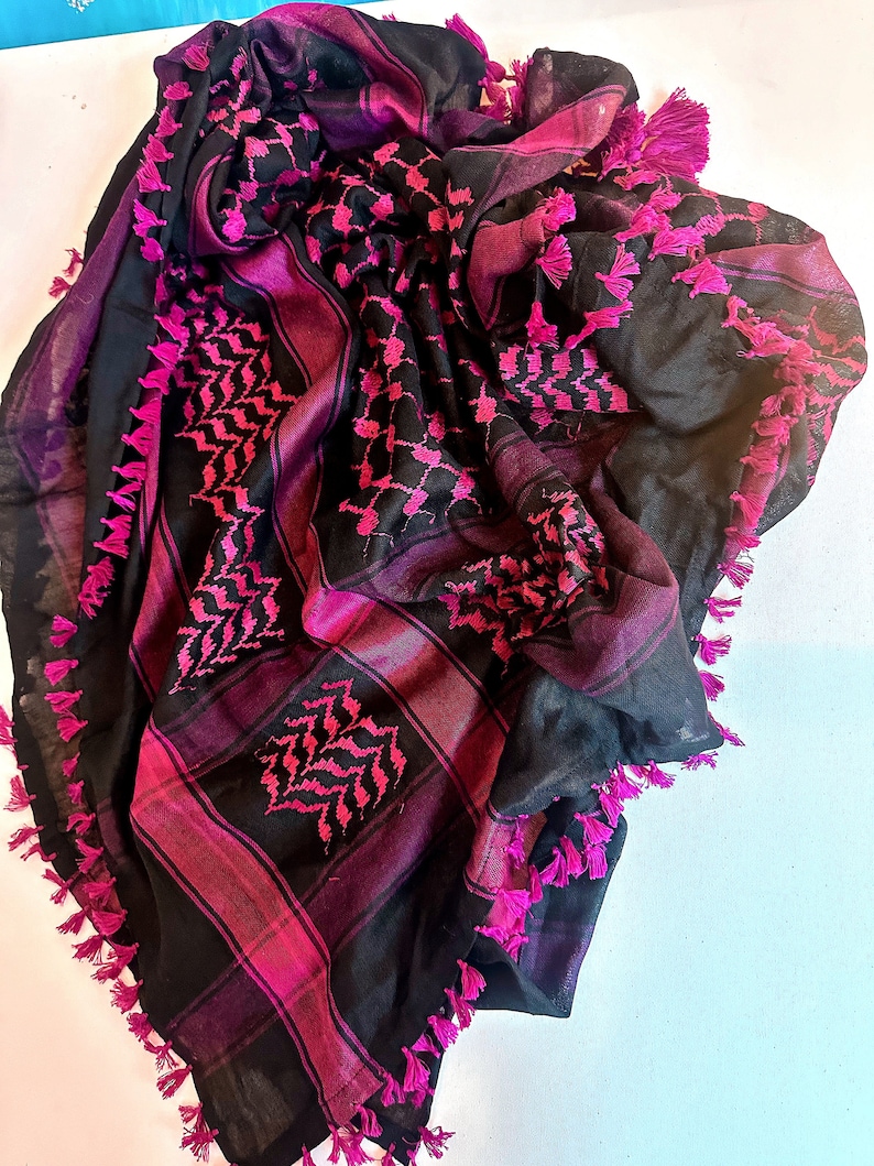 Palestine Hatta Kufiya Kuffiyeh Warm Large Soft Scarf, Traditional ...