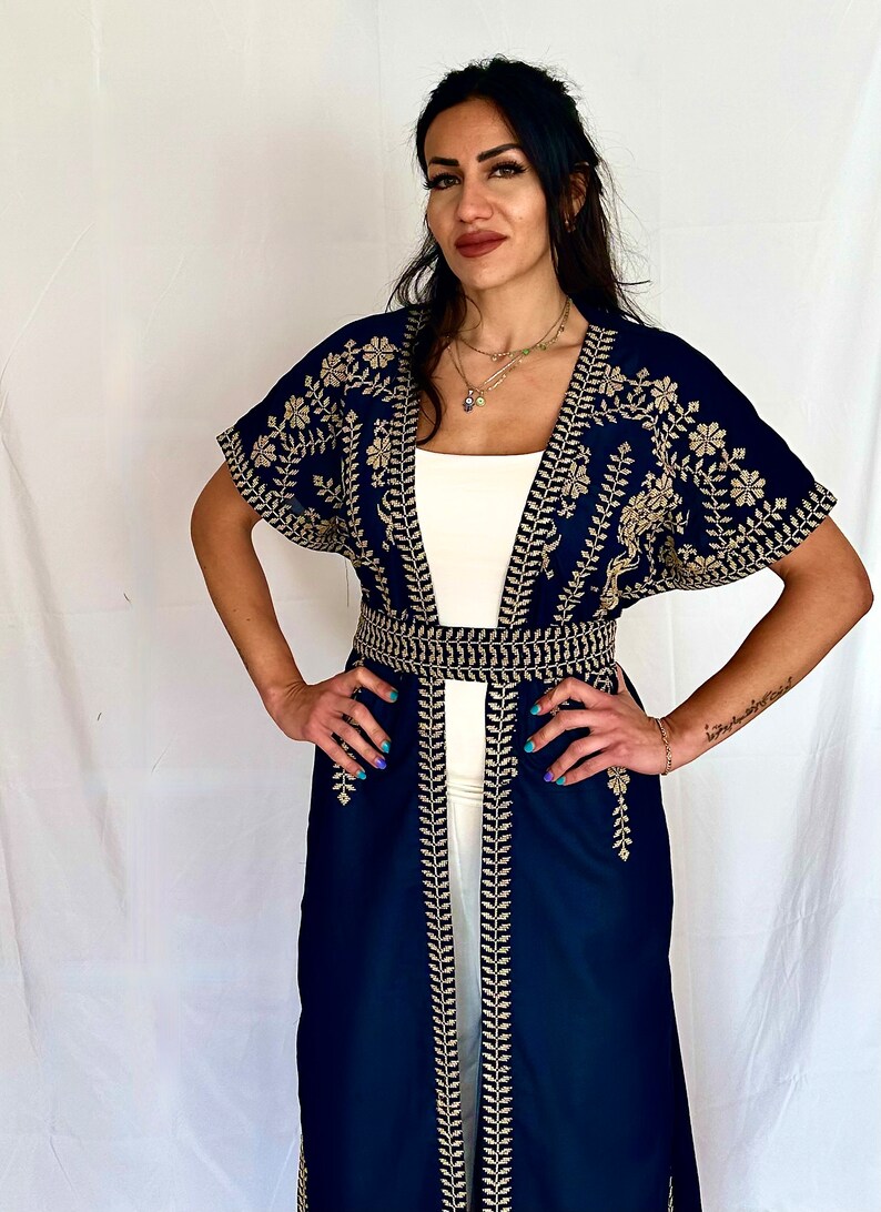 Palestine Palestinian Embroidered Tatreez Palestine Abaya Thobe ...