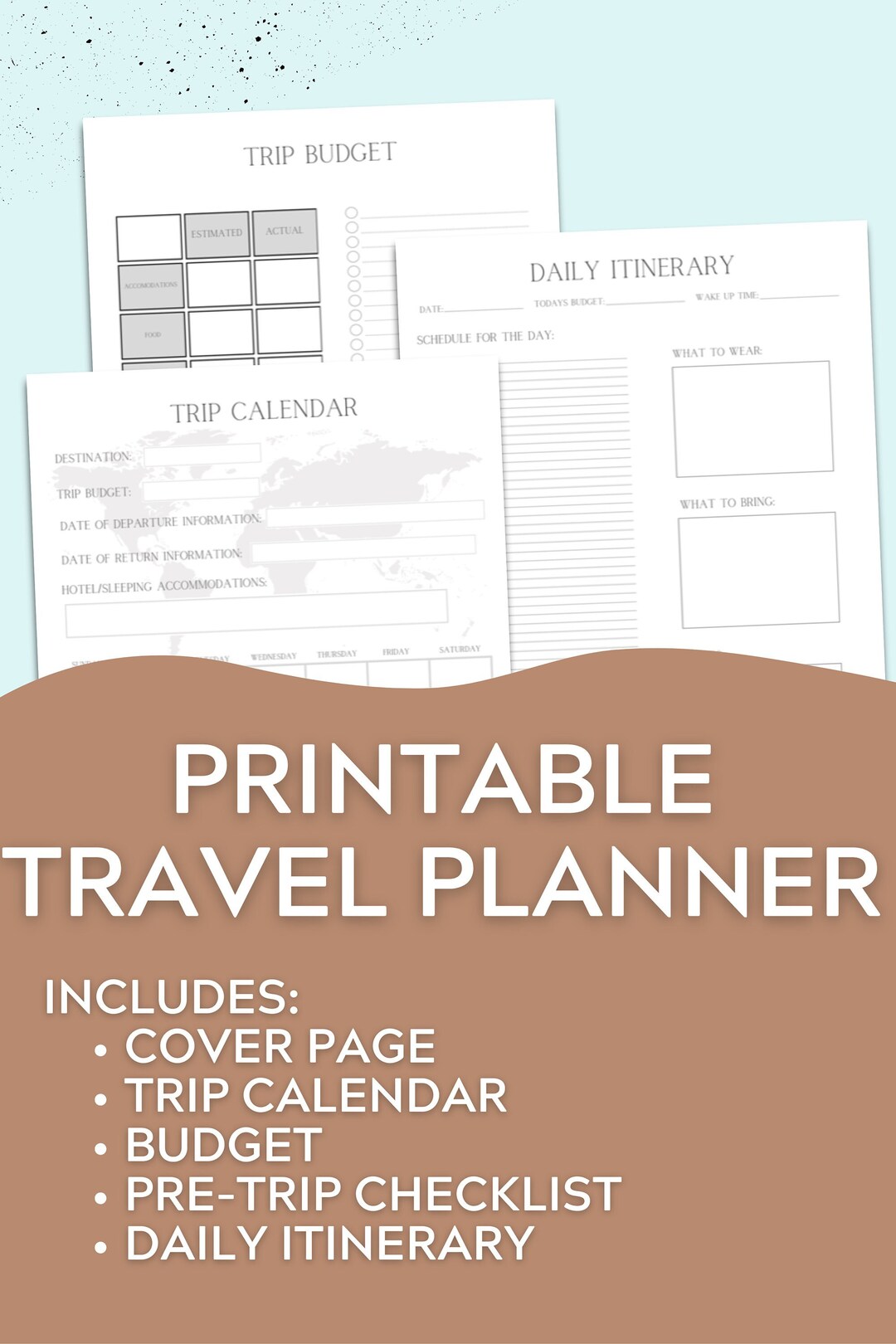 Digital Planner, Travel Planner, Vacation Planner, Flights, Budget ...