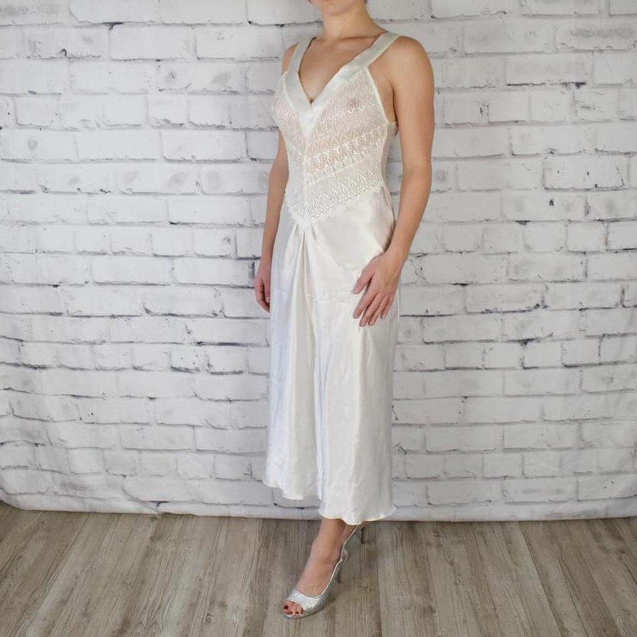 Vintage 70s / 80s Christian Dior White Lace Slip Dress - Etsy