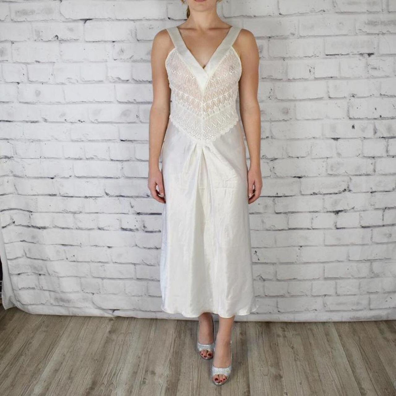 Vintage 70s / 80s Christian Dior White Lace Slip Dress - Etsy