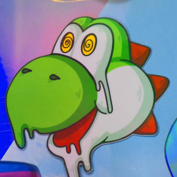 Yoshi Super Mario Sticker - Etsy