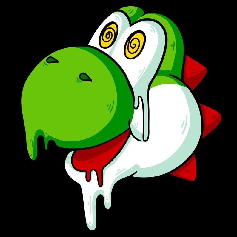 3" Melting Yoshi Sticker | Fan Art | Nintendo | Waterproof Sticker ...
