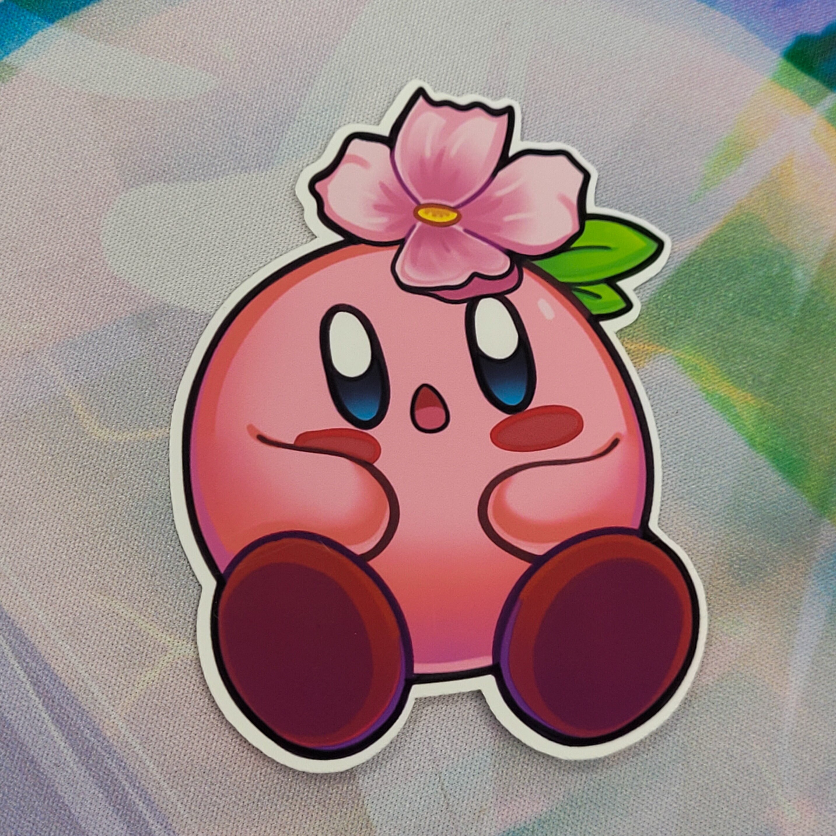 3 Matte Sakura Kirby Sticker Fan Art Kawaii Vinyl Waterproof Sticker ...