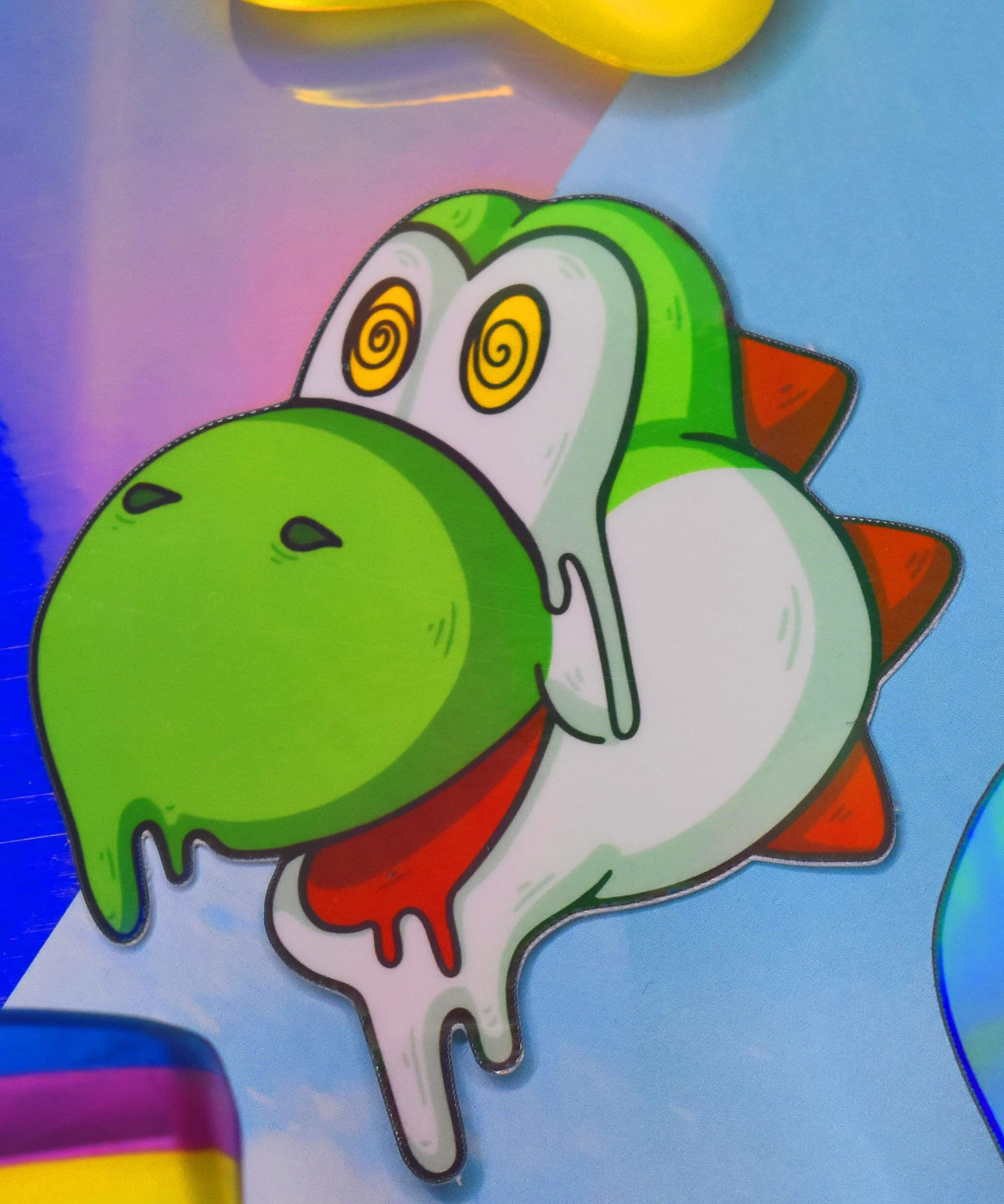 3 Melting Yoshi Sticker Fan Art Nintendo Waterproof Sticker Gift for ...