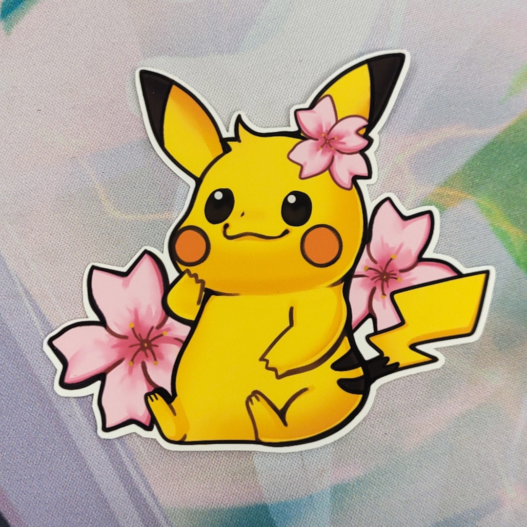 3matte Sakura Pikachu Sticker Fan Art Vinyl - Etsy