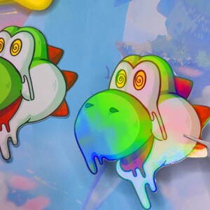3 Melting Yoshi Sticker Fan Art Nintendo Waterproof Sticker Gift for Gamers Super Mario - Etsy