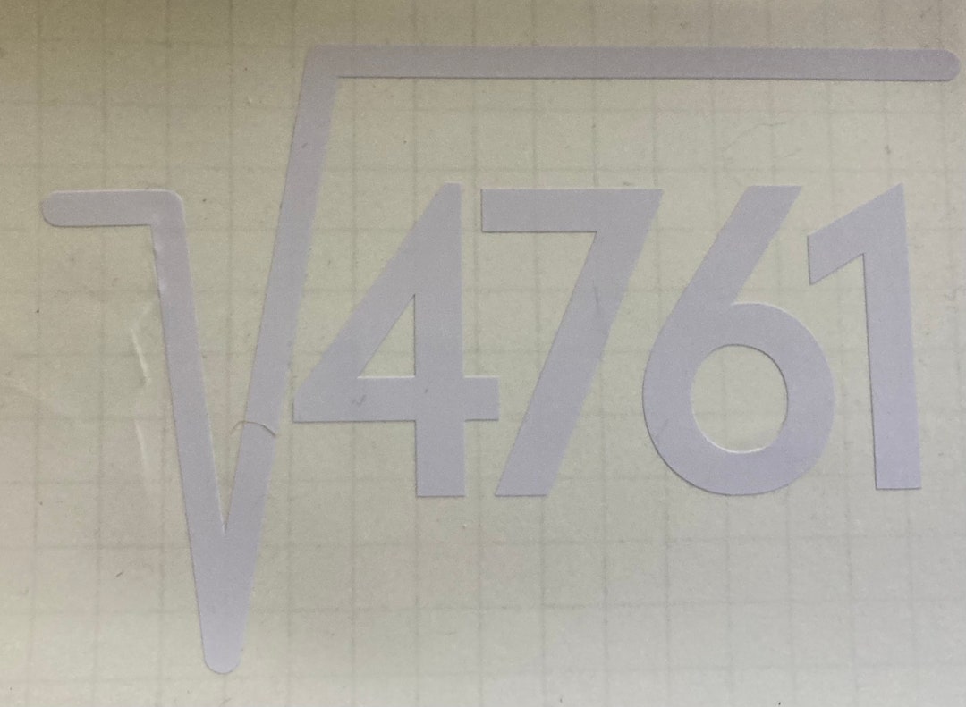 Square Root Decal - Etsy