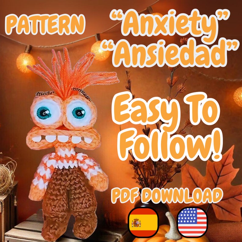 Amigurumi Crochet Pattern of Anxiety - Inside Out 2 - PDF Pattern in ...