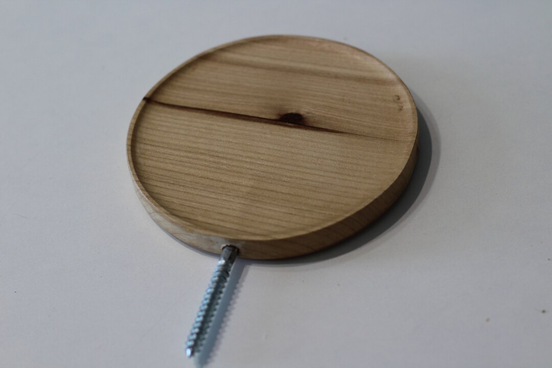 Round Wood Wall Shelf, Wooden Floating Shelf, Hanging Planter Storage ...