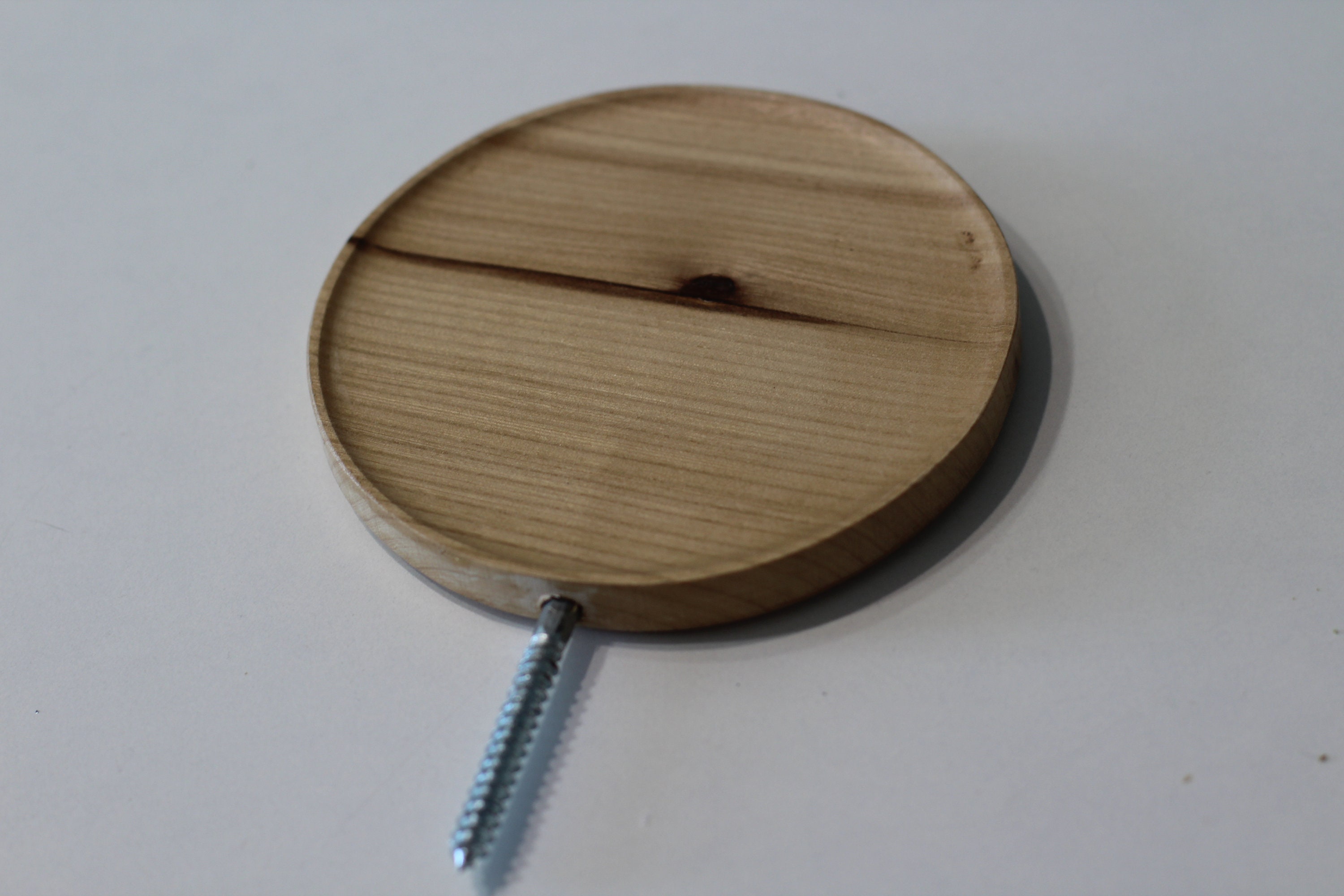 Round Wood Wall Shelf, Wooden Floating Shelf, Hanging Planter Storage ...