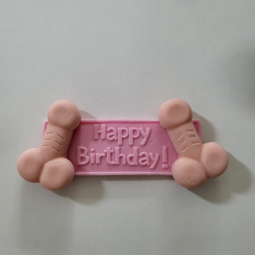 1 Edible Happy Birthday Cake Topper With Penis - Etsy UK
