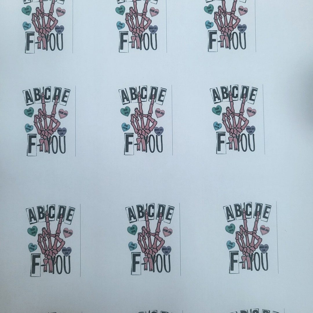 12 X 2inch Pre Cut ABCDE F U Skeleton Hand Cake Toppers Wafer - Etsy