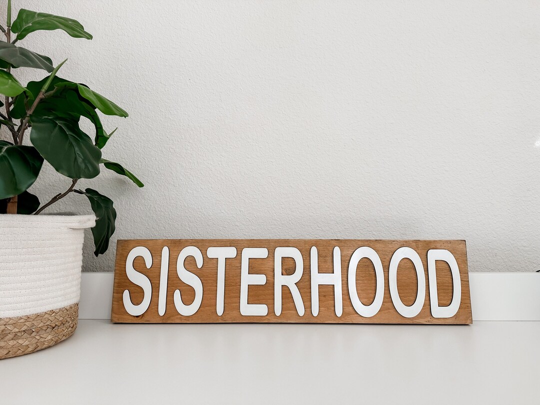 Sisterhood Wood Sign, Playroom Decor, Siblings Sign - Etsy